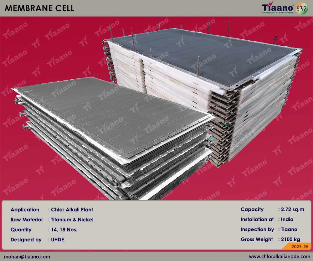 Ti Anode Manufactures Membrane Cell for Superior Chlor Alkali Plant ...